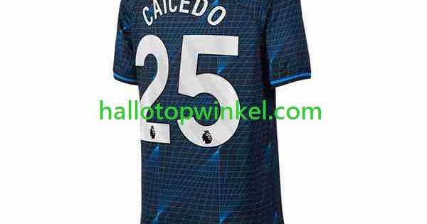 Chelsea Voetbalshirt Moises Caicedo 25 Heren Uit Tenue 2023-2024 Korte Mouw