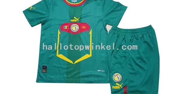 Senegal Voetbalshirt Kleuters/Kids Uit Tenue WK 2022 Korte Mouw